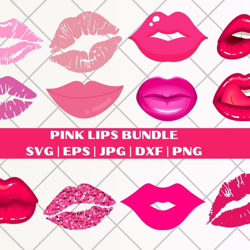 Kiss Lips Svg - Etsy