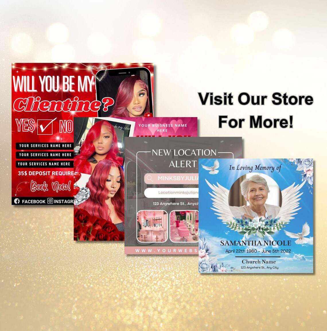 New Location Beauty Flyer: Business Announcement Template (canva ...