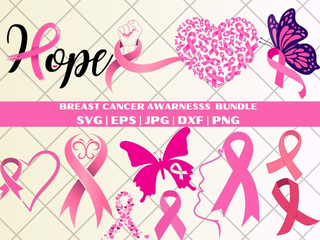 Breast Cancer SVG Bundle Breast Cancer Awareness Svg Cancer - Etsy