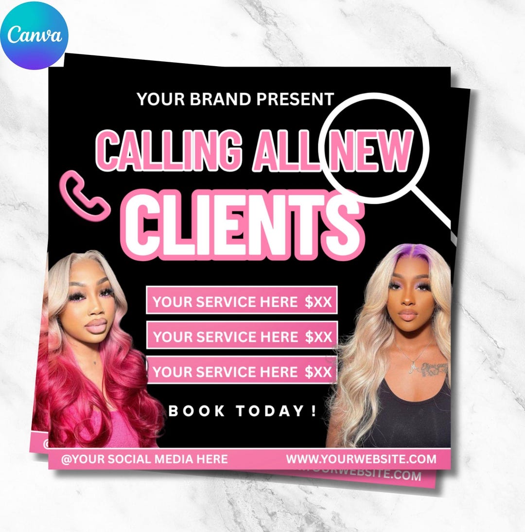 Editable New Client Flyer Template: DIY Beauty Salon Promo (canva ...