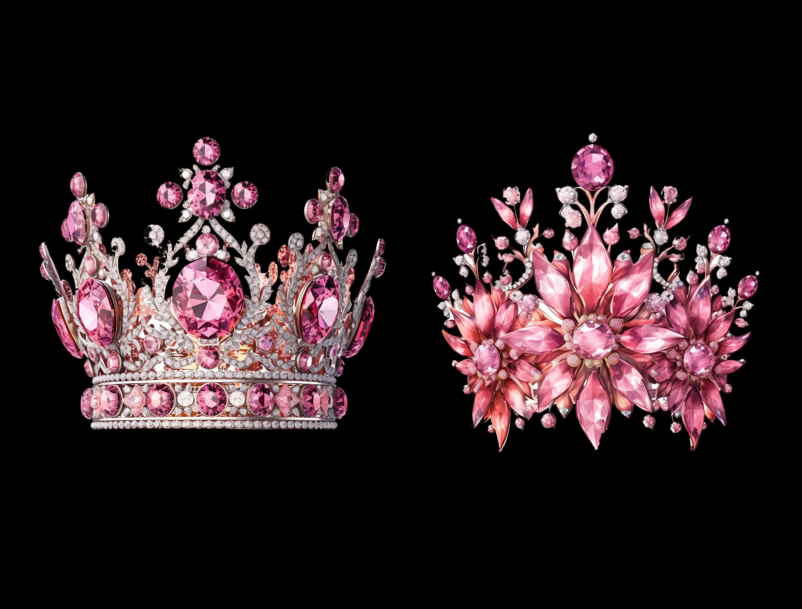 Pink Crowns, Pink Crown Clipart, Princess Crowns, Gold Crown PNG, Crown ...