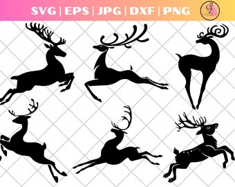 Deer SVG Bundle, Deer SVG, Nature Deer Svg, Mountains Svg, Animals Svg ...