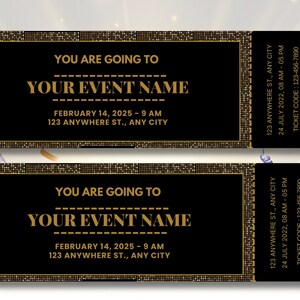 Event Ticket Template, EDITABLE DIY Event Printable, Surprise Getaway Invitation, Christmas ...