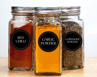 Spice Jar Labels Template, Spice Jar Label, DIY Spice Label, Modern ...
