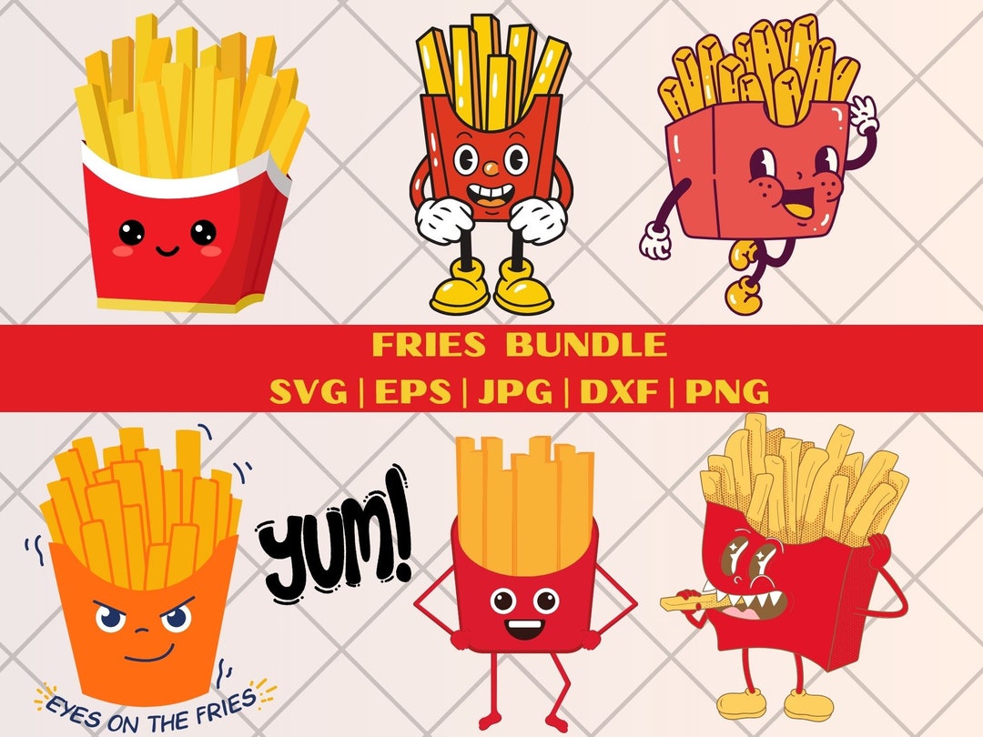 Papas fritas svg / Paquete SVG / Papas fritas svg / Silueta / Cricut ...
