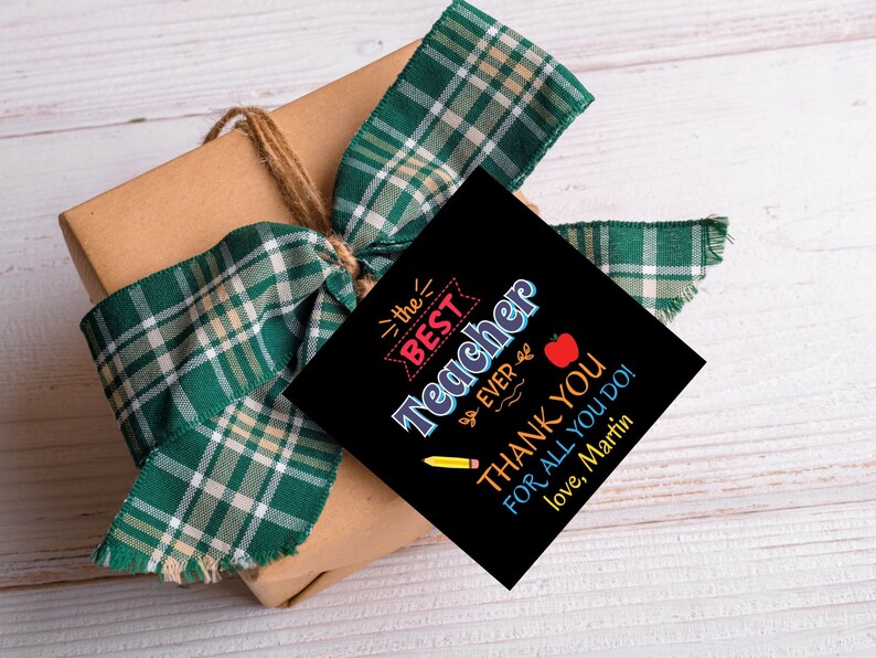 Editable Teacher Appreciation Week Gift Tags Thank You Teacher Gift Tag ...