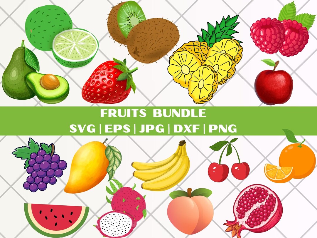 Fruit SVG Bundle Tropical Fruit SVG Digital Download Cut - Etsy Canada