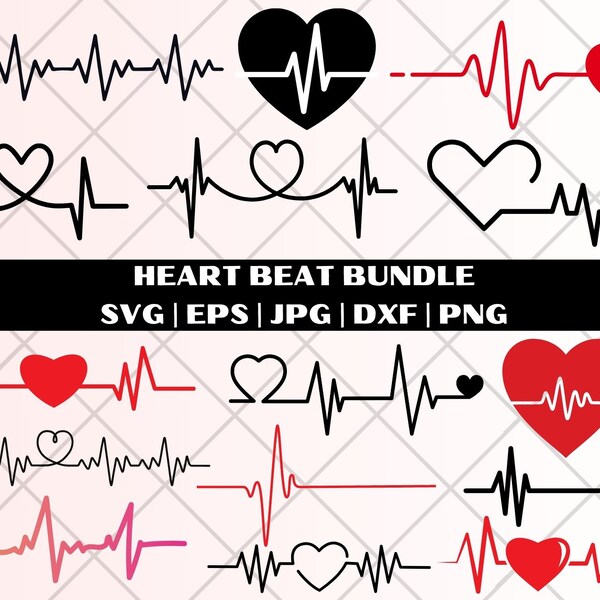Heart Beat Svg - Etsy