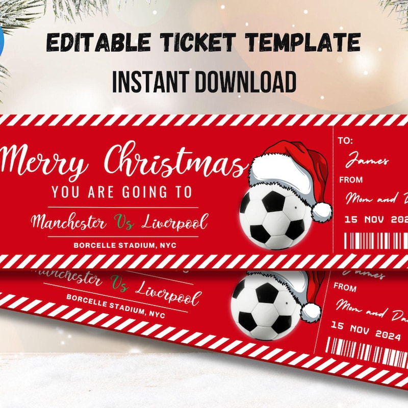 Football Match Ticket Christmas - Etsy UK
