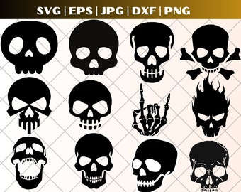 Skull Svg Bundle, Skull Png Files, Sugar Skulls Svg, Skull Clipart, Svg ...