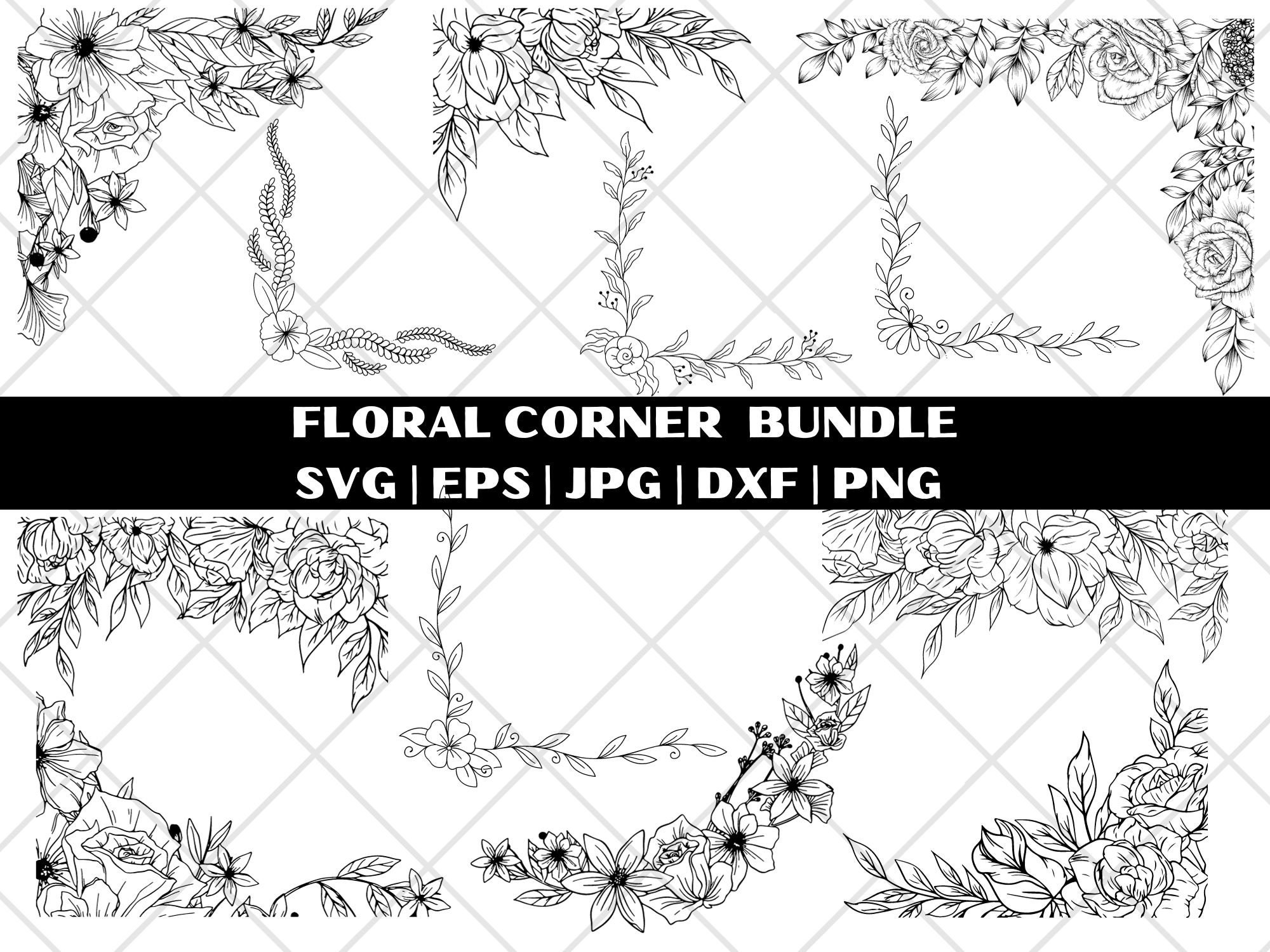 Flowers Border Corner