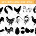 Chicken Svg Bundle Hand Drawn Chicken Svg Rooster Svg - Etsy