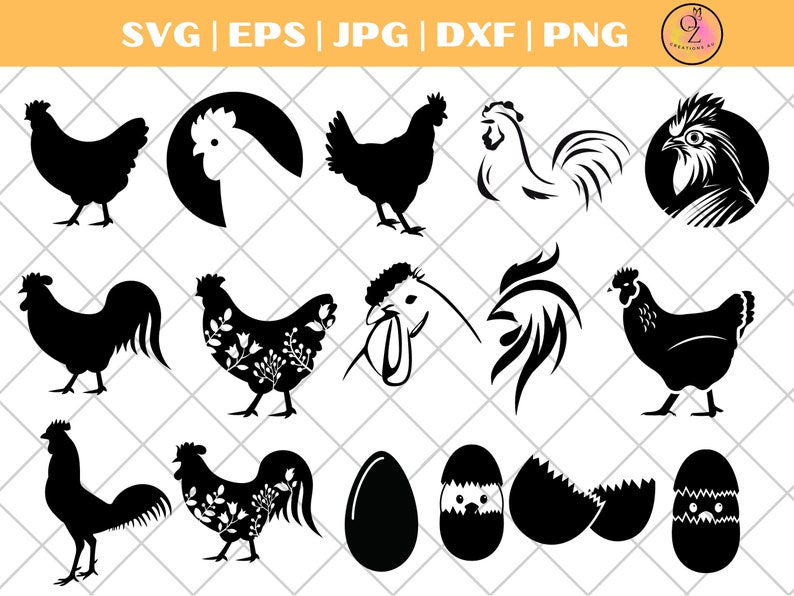 Chicken Svg Bundle Hand Drawn Chicken Svg Rooster Svg - Etsy