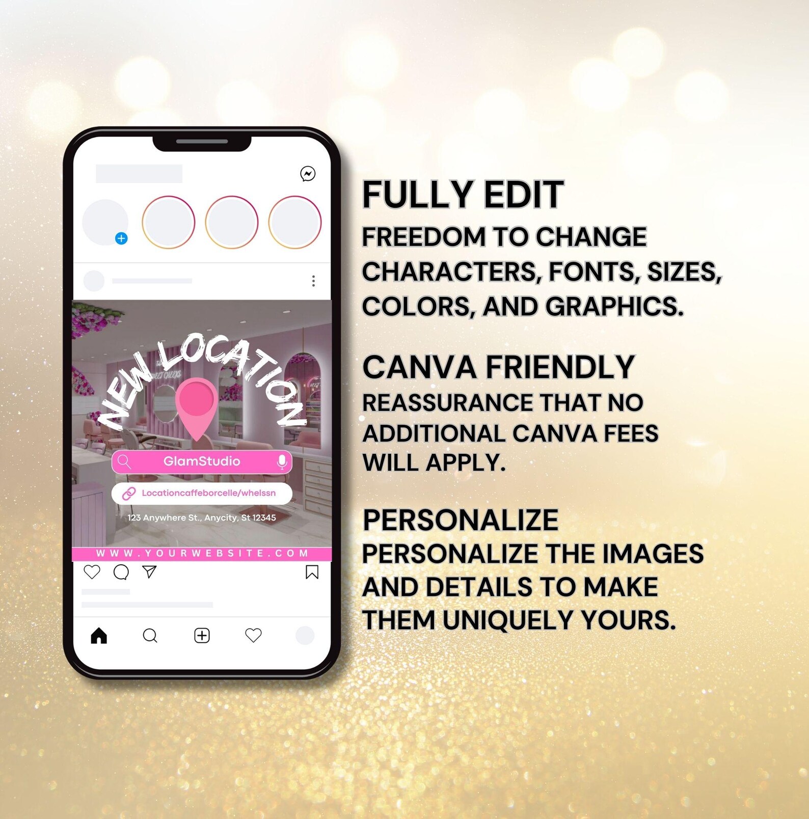 New Location Beauty Flyer: Business Announcement Template (canva ...