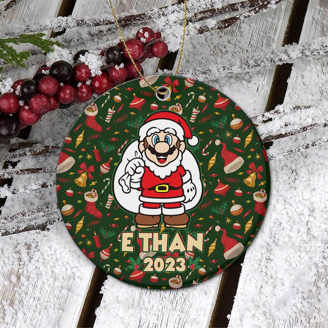 Personalized Super Mario Christmas Ornament Custom Super - Etsy