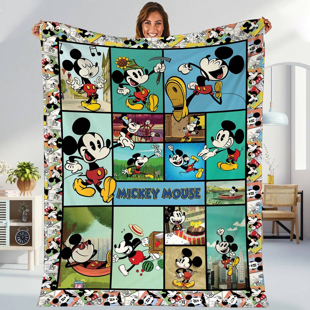 Mickey Mouse Fleece Blanket Mickey Mouse Throw Blanket for - Etsy