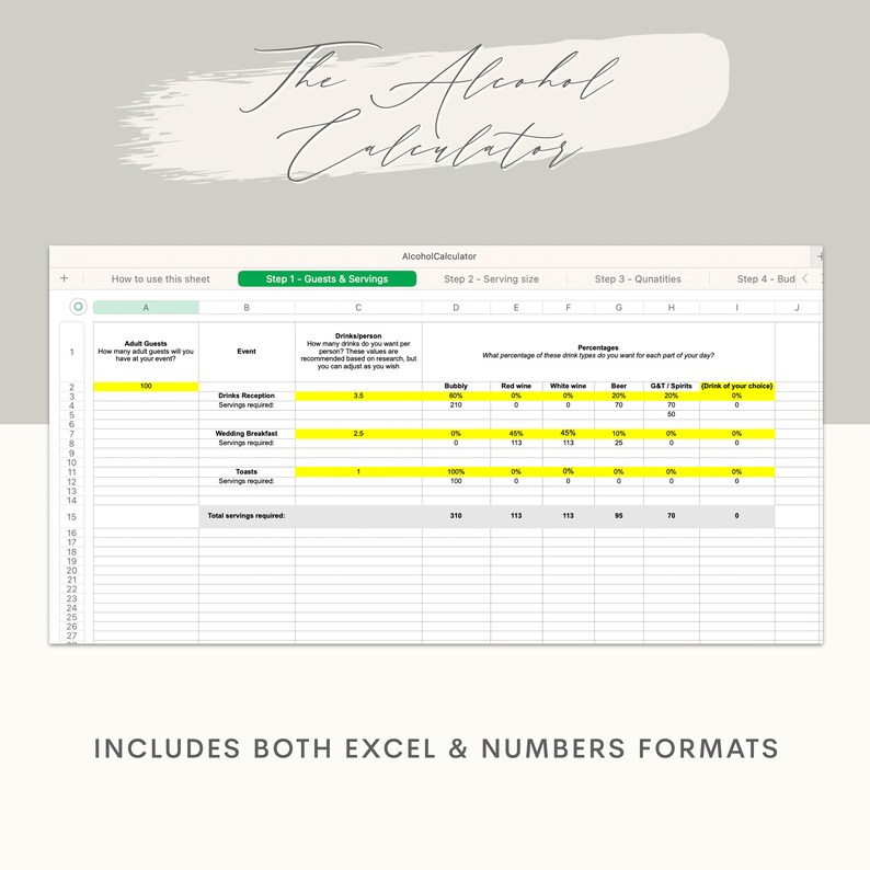 The Alcohol Calculator | Drinks Calculator | Alcohol Planning ...