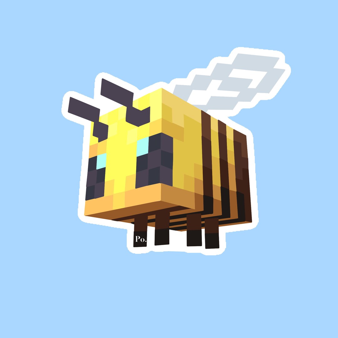 Minecraft Bee Sticker, Waterproof, Vinyl - Etsy