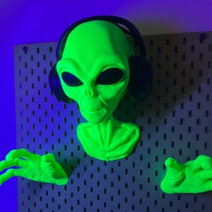 Wall Mounted Alien Headphone Hanger: Gaming Controller Holder, Sci-fi ...