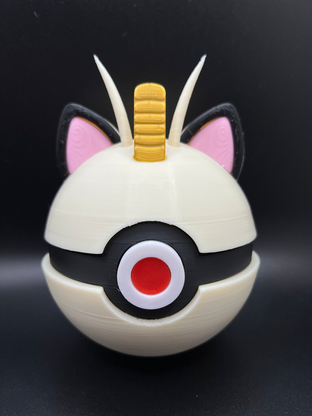 Meowth Themed Pokeball | Cat Ball | Gift for Pokemon Fans | Cat Decor ...