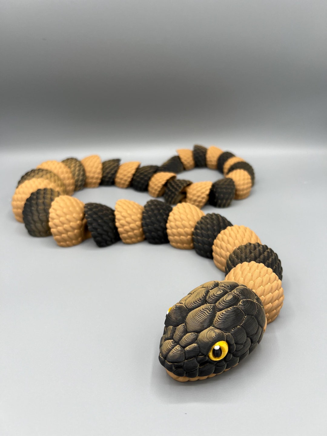 33 Inch Articulating Flexi Copperhead Snake Fidget Toy - 3D Printed ...