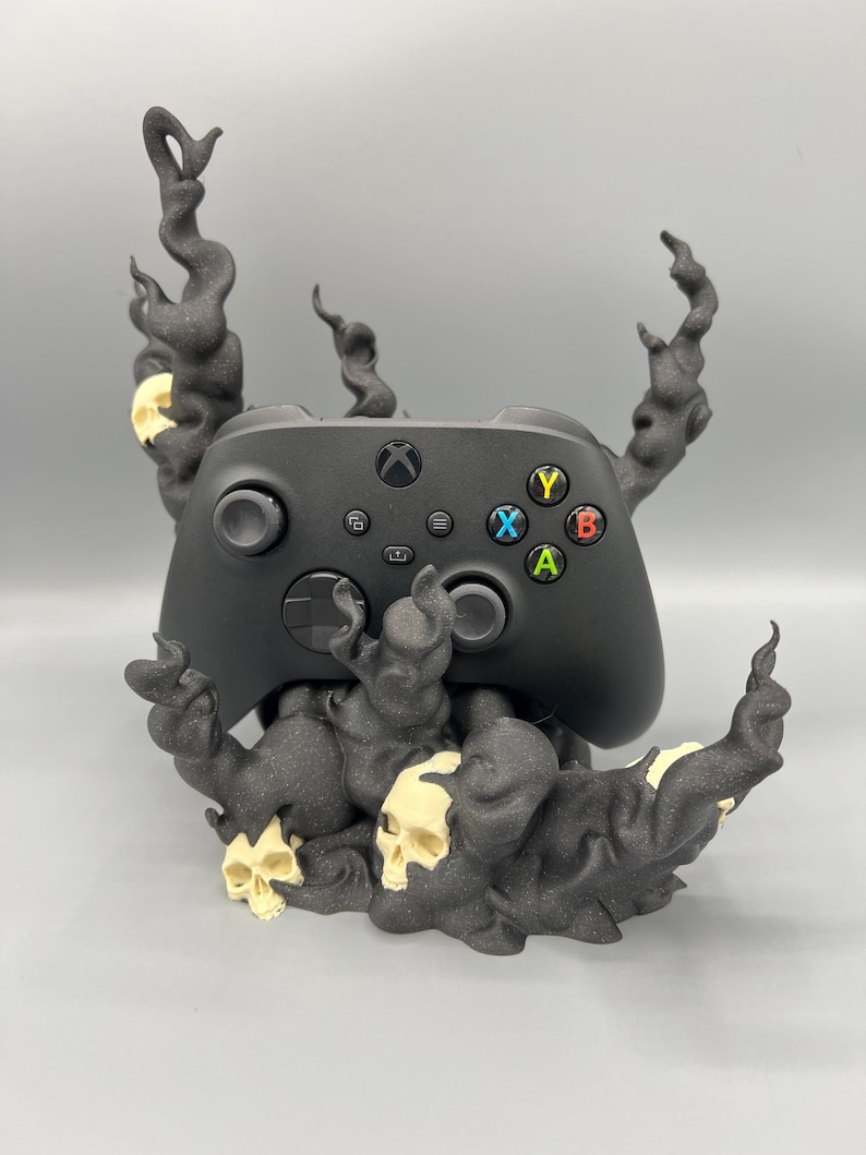 3D Printed Spooky Skull Gaming Controller Stand: Gothic Flame Design - Etsy