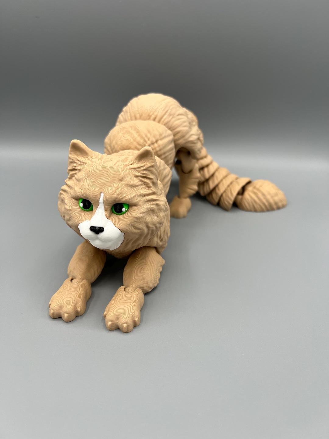 Articulating 3D Printed Flexi Cat Toy - 3D Printed Cat - Cat Lover Gift ...