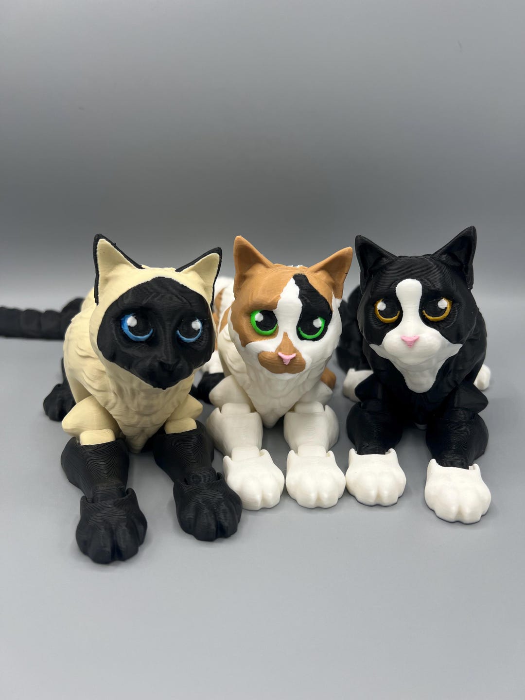 3D Printed Flexi Cat: Articulating Fidget Desk Toy - Etsy