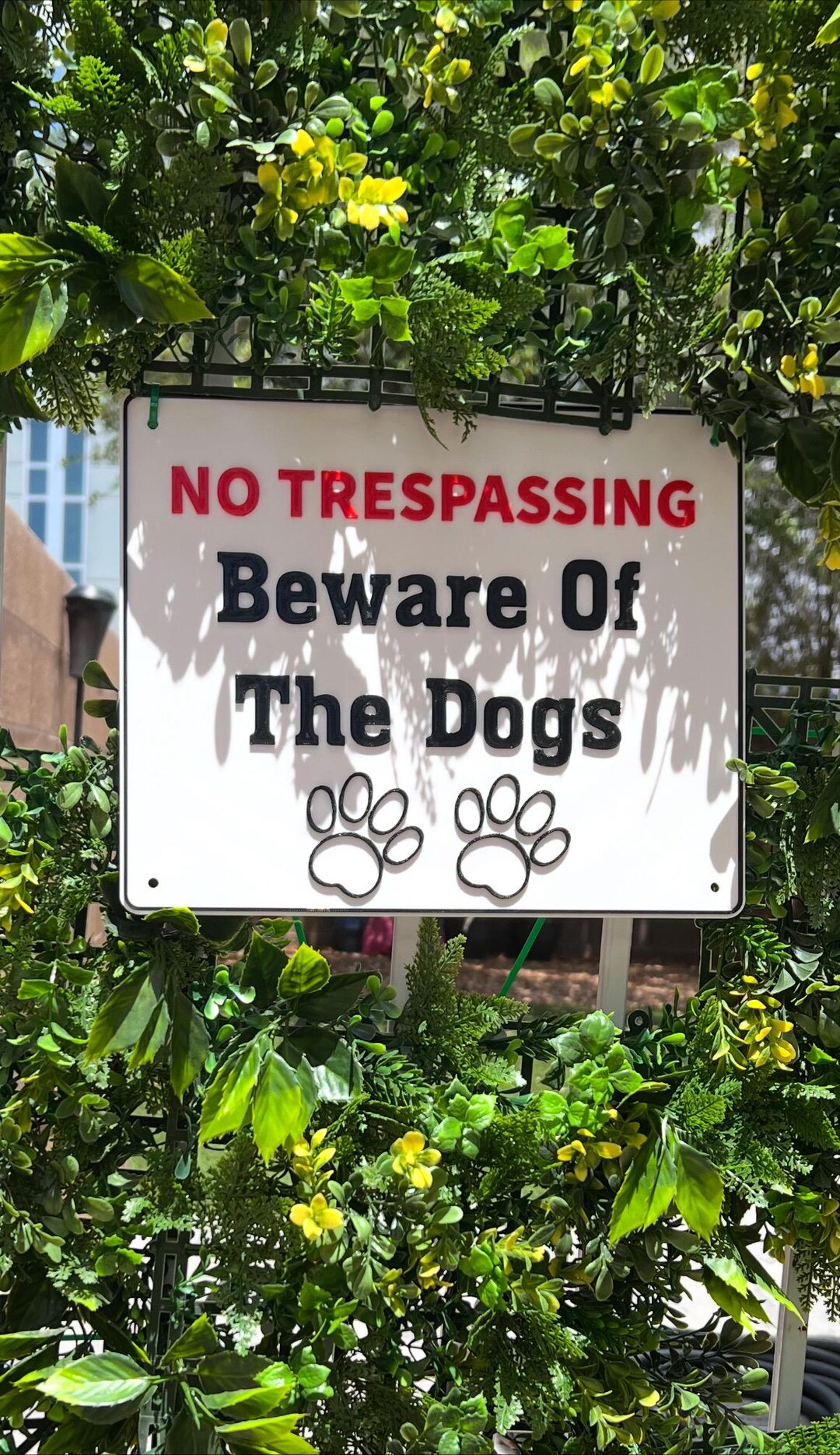 3D Printed No Trespassing Sign - Beware of Dogs Sign - Dog Warning Sign ...