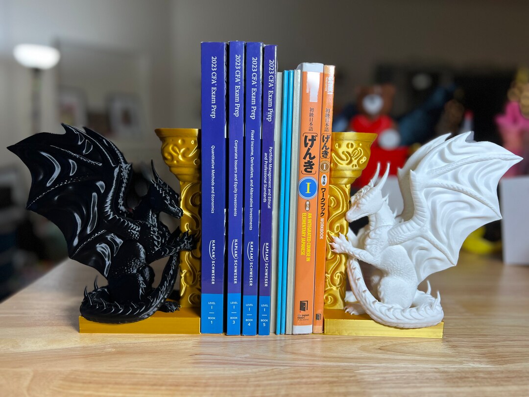 3D Printed Dragon Bookends: Medieval Book Storage - Etsy Australia