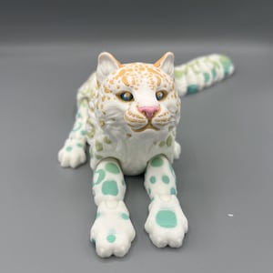 3D Printed Articulating Rainbow Snow Leopard: Fidget Toy - Etsy