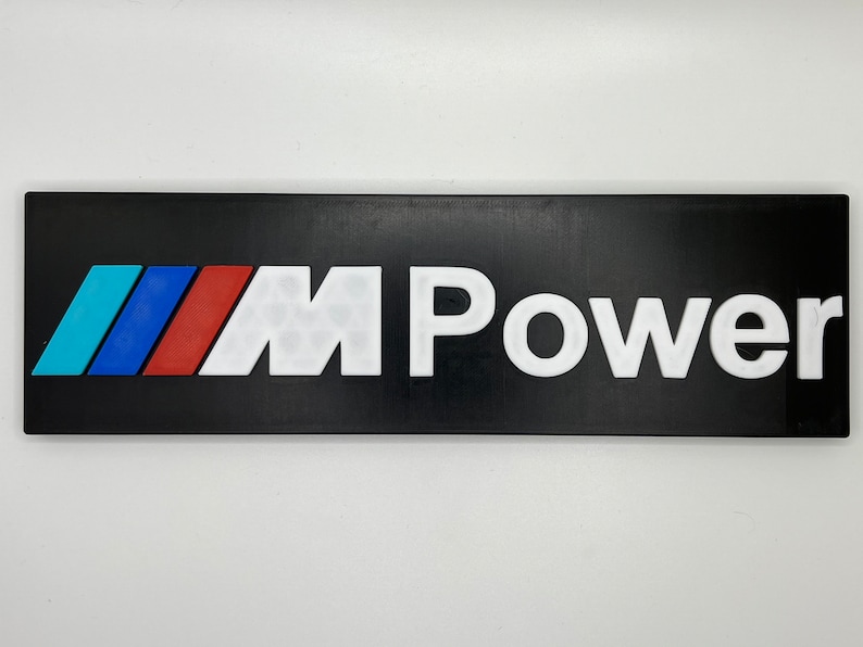 BMW M Power Logo Wall Art: 3D Printed Car Enthusiast Decor - Etsy