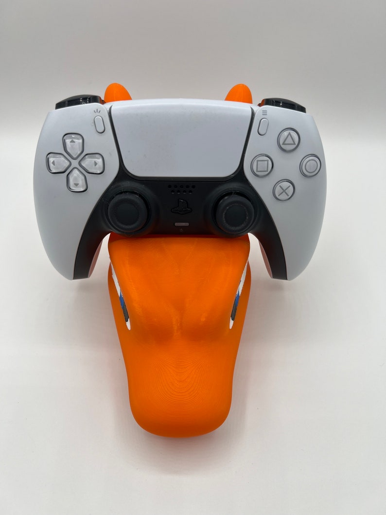 Charizard Themed Gaming Controller Stand - Orange Dragon Controller Holder - Playstation ...
