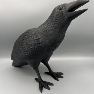 LED Raven Desk Lamp: Whimsical Bird Lighting With Braided Cord - Etsy