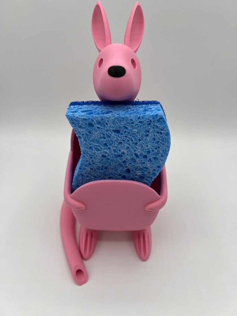 3D Printed Sponge Holder - Kangaroo Sponge Holder - Sponge Drainer ...