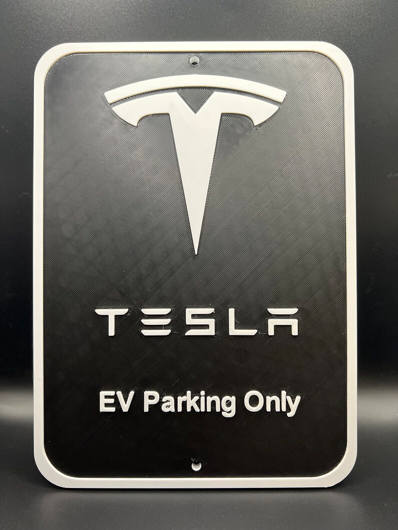 Tesla EV Parking Only Sign Tesla Parking Sign Model S Model 3 Model X ...