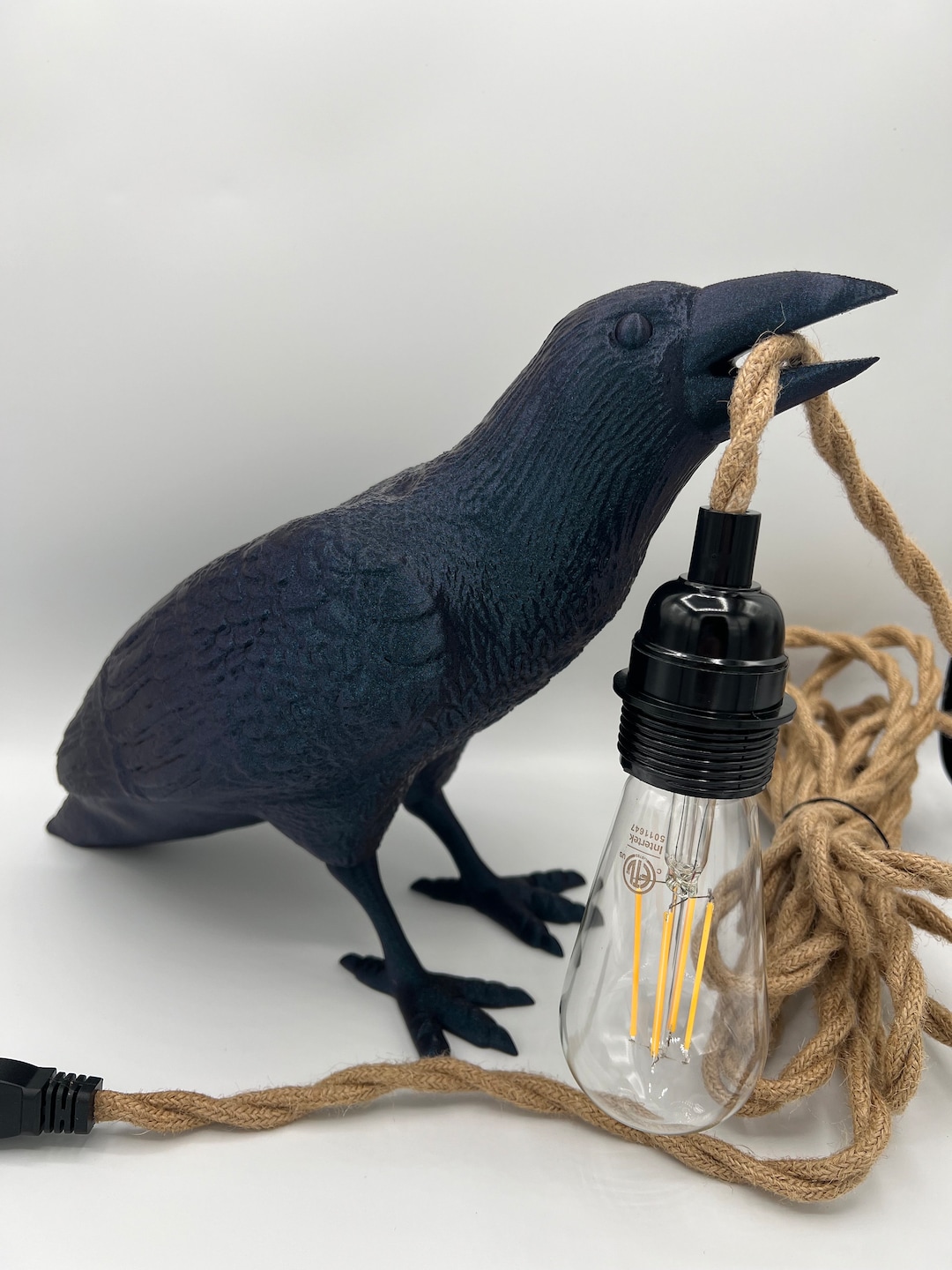 Raven Lamp - Bird Lamp - Desk LED Lamp - Raven Lighting - Raven Desk ...