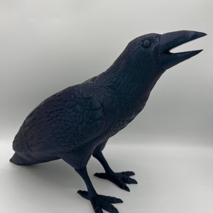 LED Raven Desk Lamp: Whimsical Bird Lighting With Braided Cord - Etsy
