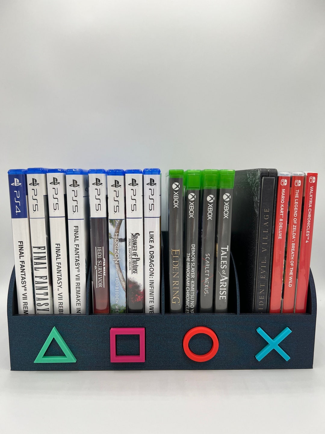Playstation Button Themed Game Holder - PS5 Game Holder - PS4 Game ...