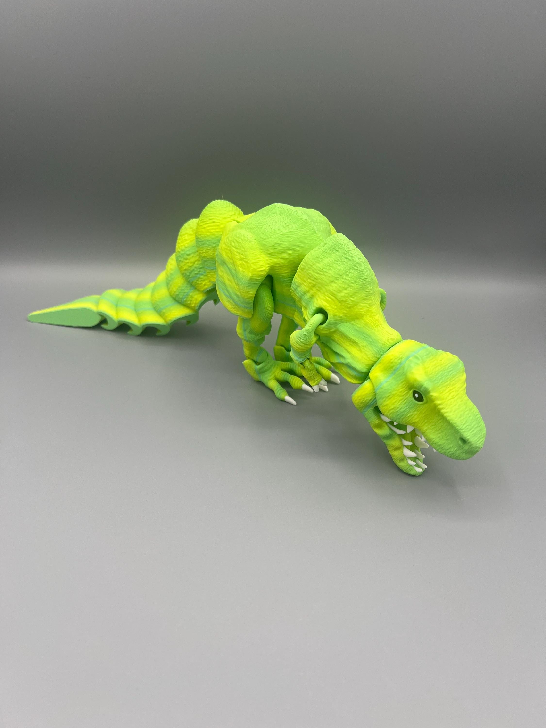 3D Printed Articulating T-rex Dinosaur: Poseable Fidget Sensory Toy - Etsy