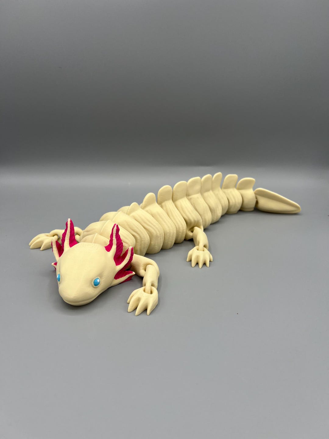 3D Printed Articulating Axolotl Toy: Albino Style Fidget - Etsy Canada