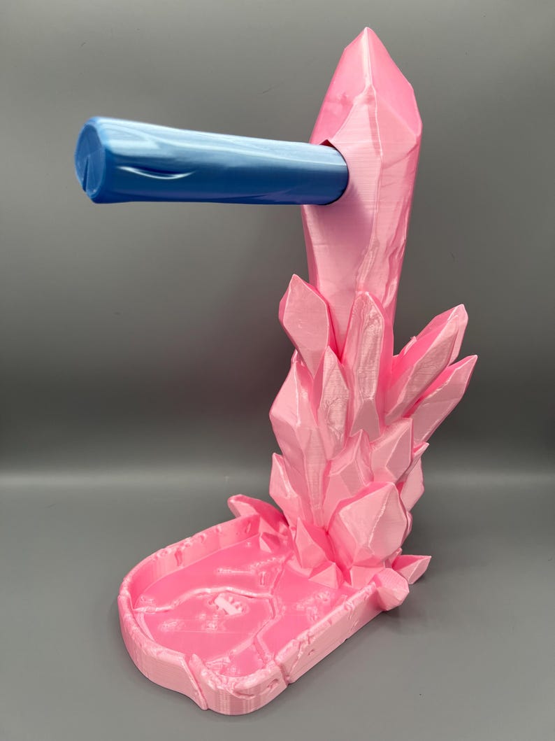 3D Printed Crystal Headphone Stand: Gaming Headset Holder & Desk ...