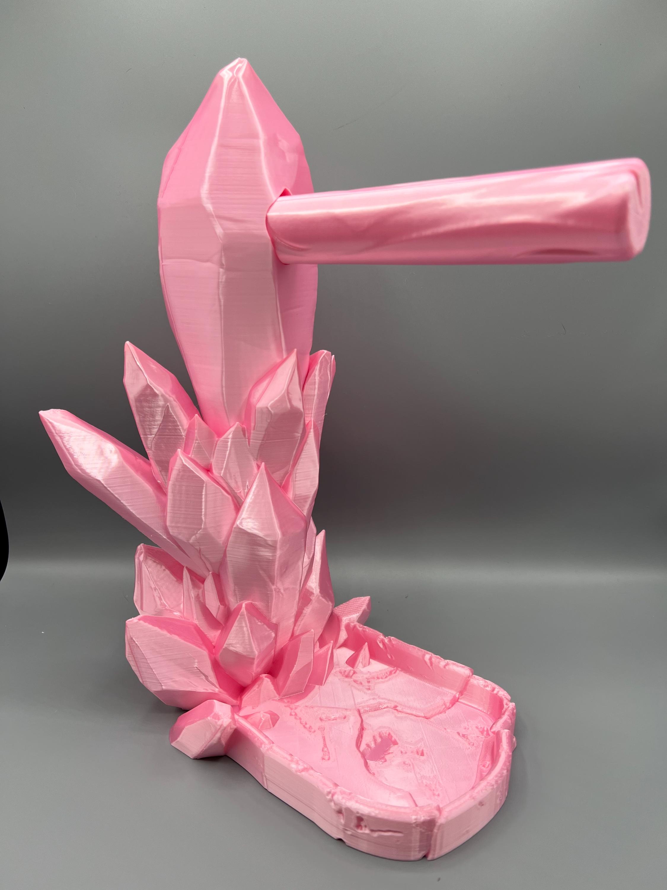 3D Printed Crystal Headphone Stand: Gaming Headset Holder & Desk ...