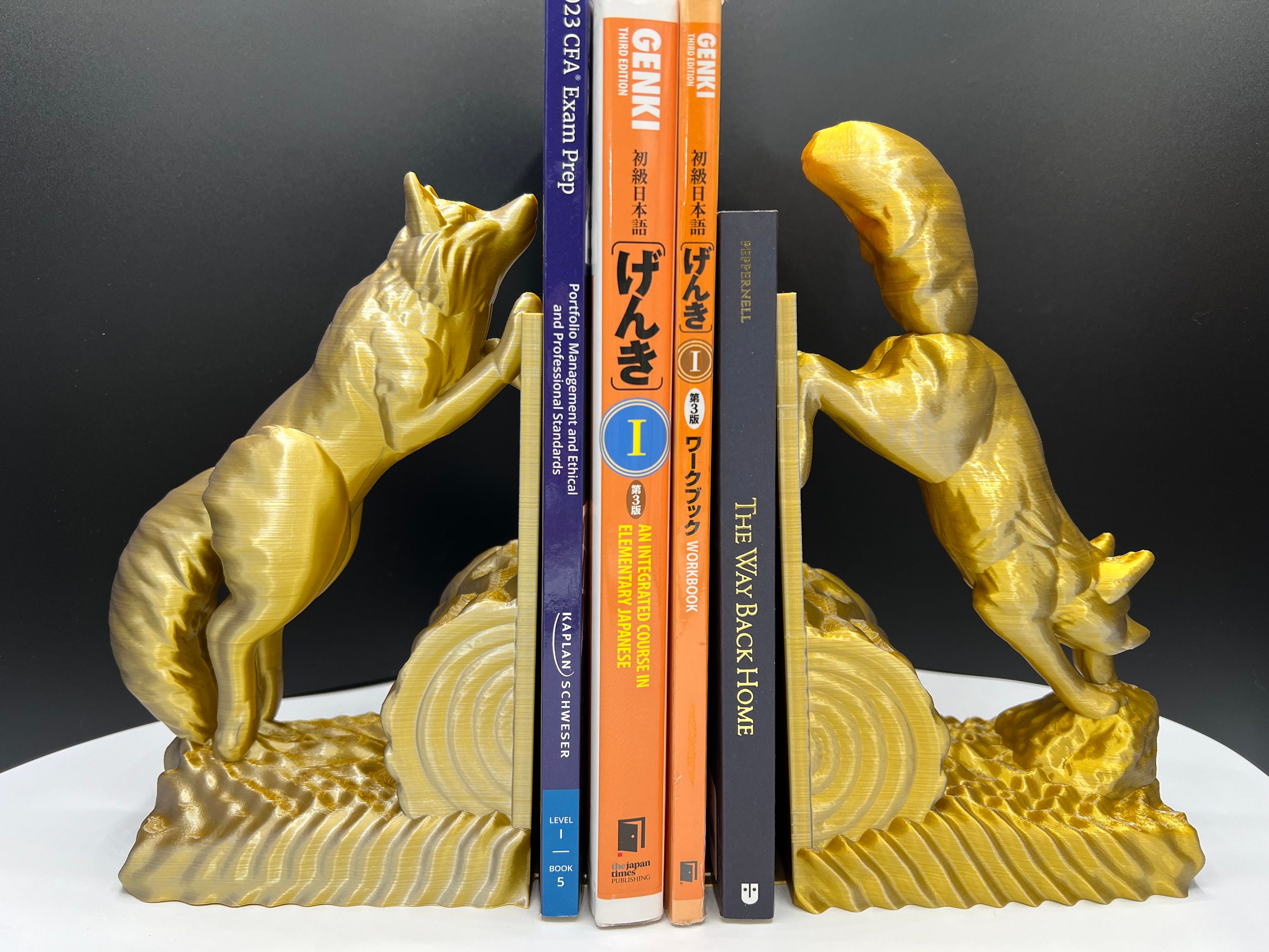 3D Printed Jumping Fox Bookends: Books & Game Storage - Etsy