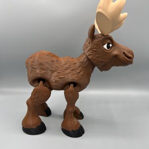 3D Printed Articulating Moose Fidget Toy: Poseable Animal Figurine - Etsy