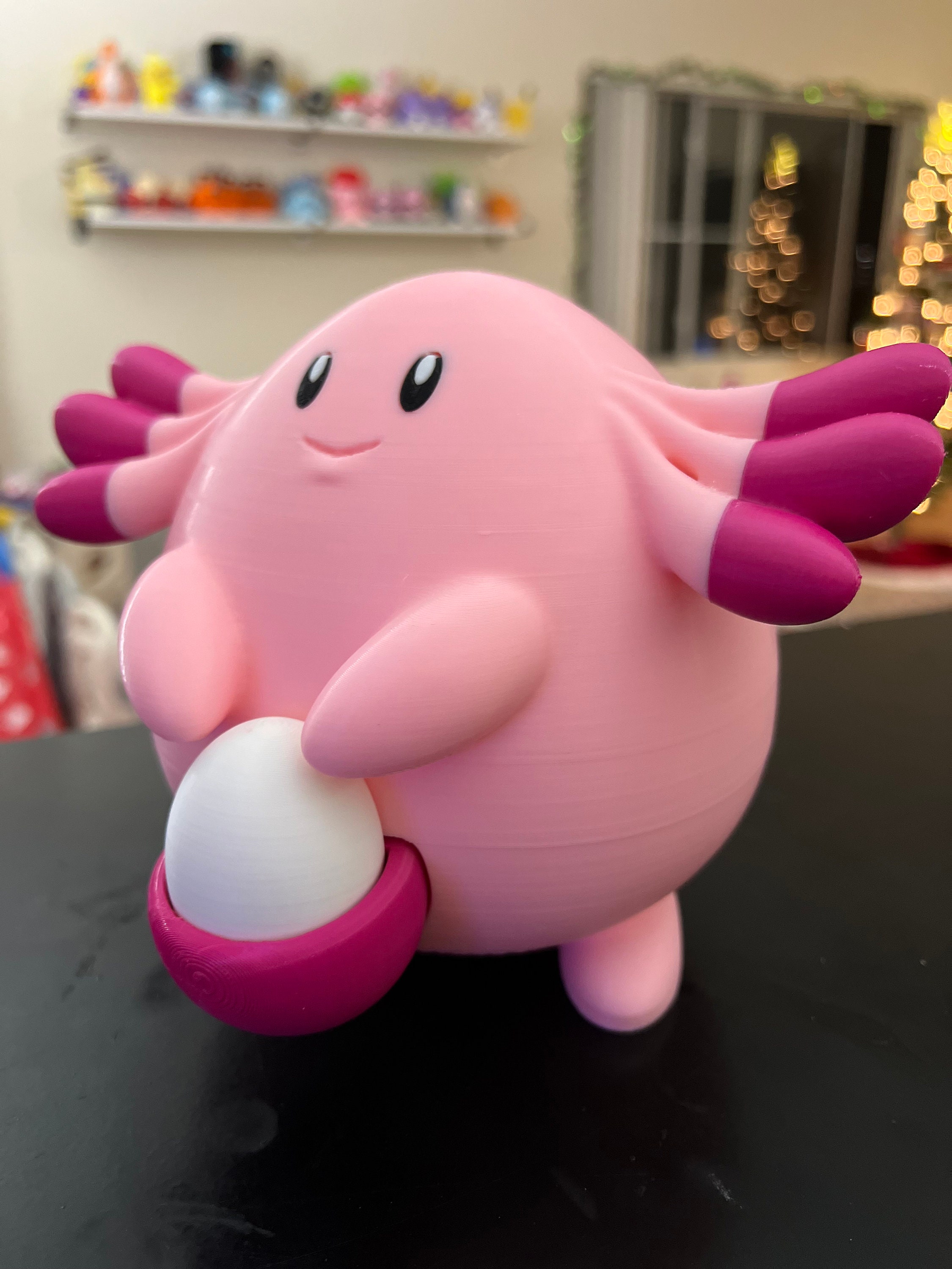 Chansey Themed Figurine Anime Fanart Gift for Pokemon Fans Cute Pink ...