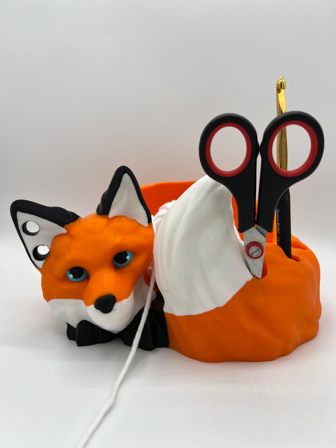 Fox Yarn Bowl - Fox Bowl - Yarn Bowl - Gift for Crocheters - Crocheting ...