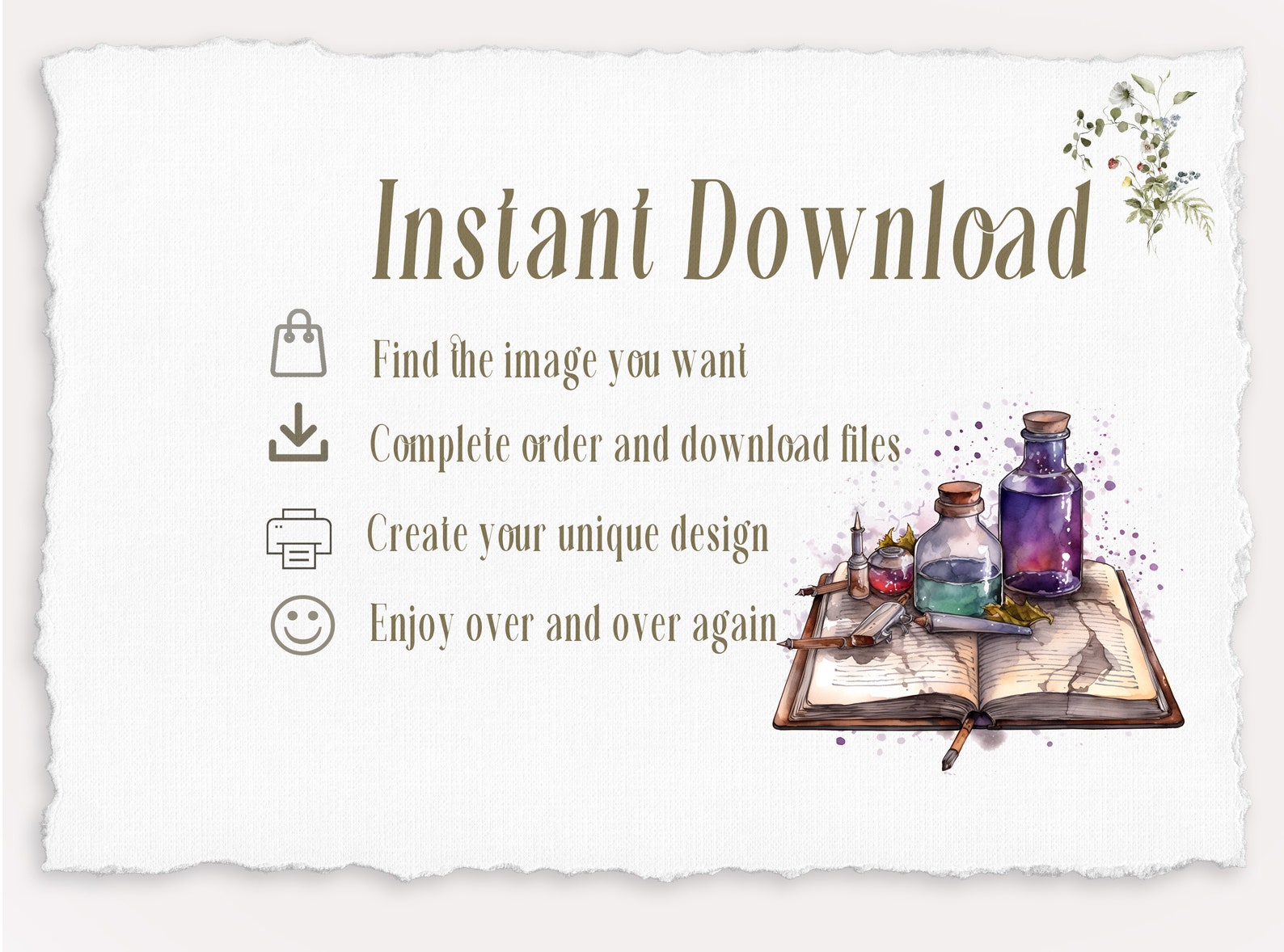 Spooky Magic Spell Potion Bottles Clip Art Frightfully Cute Graphics ...