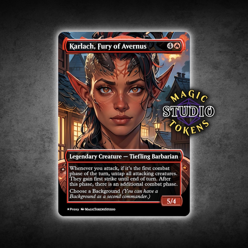 MTG Karlach Fury of Avernus Proxy Custom MTG Proxy Cards - Etsy
