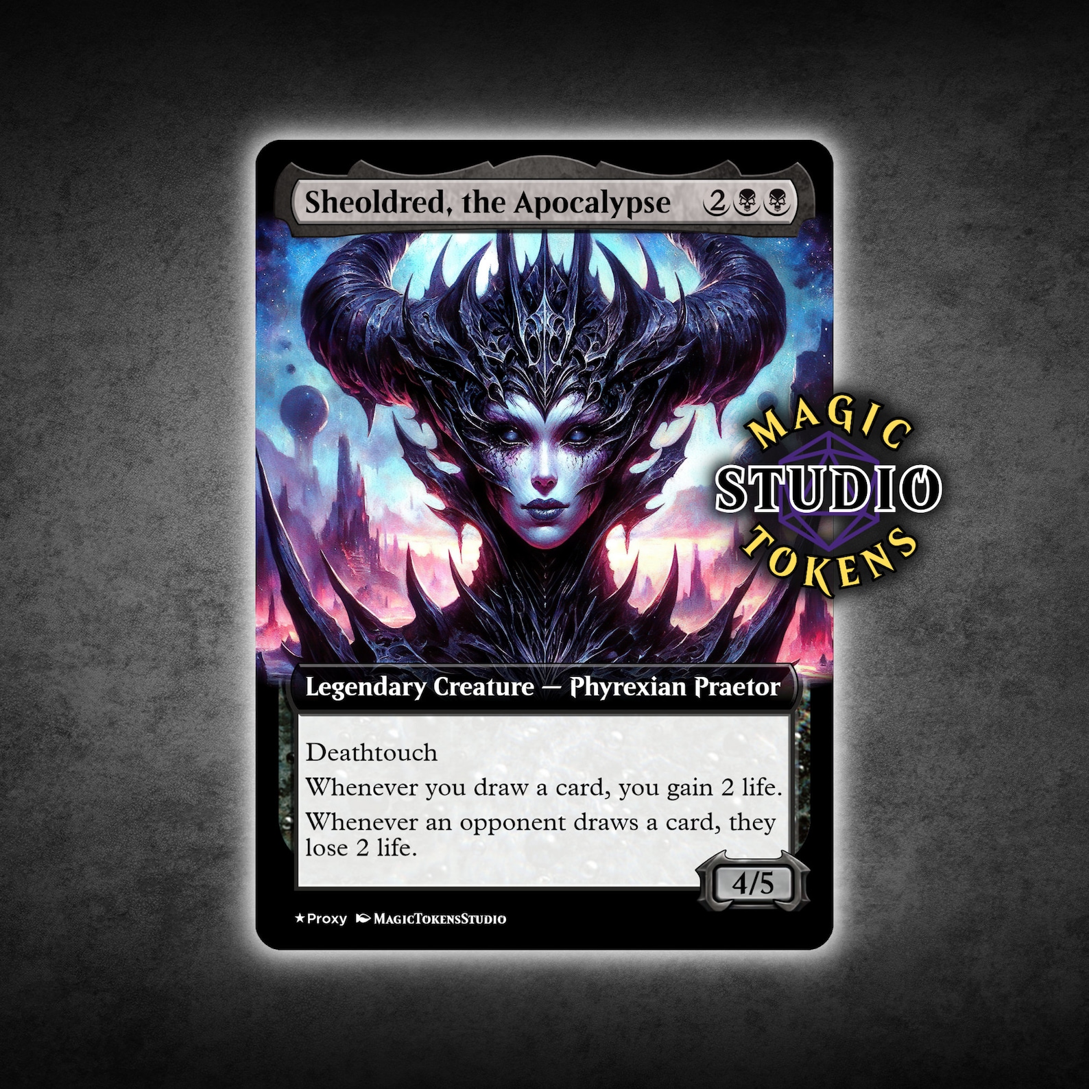 MTG Sheoldred the Apocalypse Proxy Custom MTG Proxy Cards, Anime Magic ...